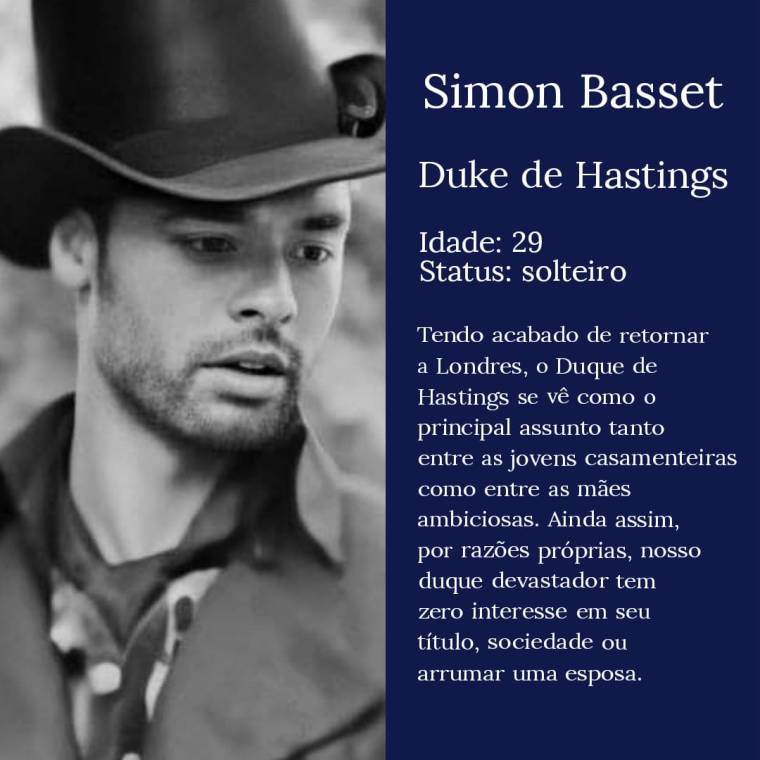 Simon Basset – Personagens de Bridgerton – Costurando o Verbo